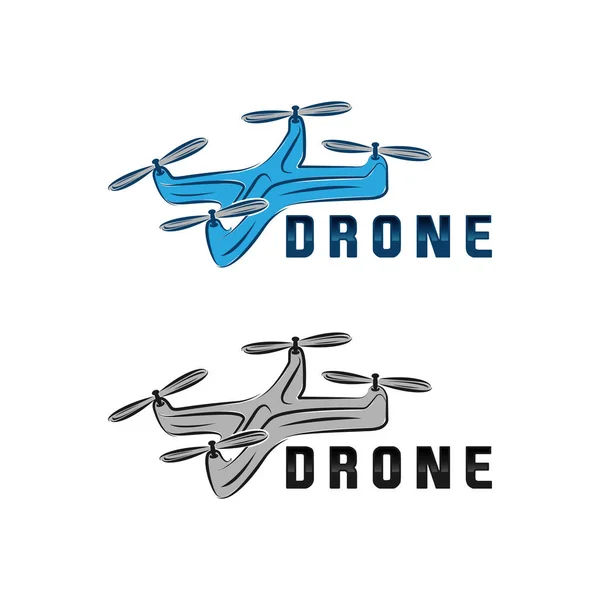 Drone Quadrocopter Logo Flying Zone Simple Vector Illustration Icon ...