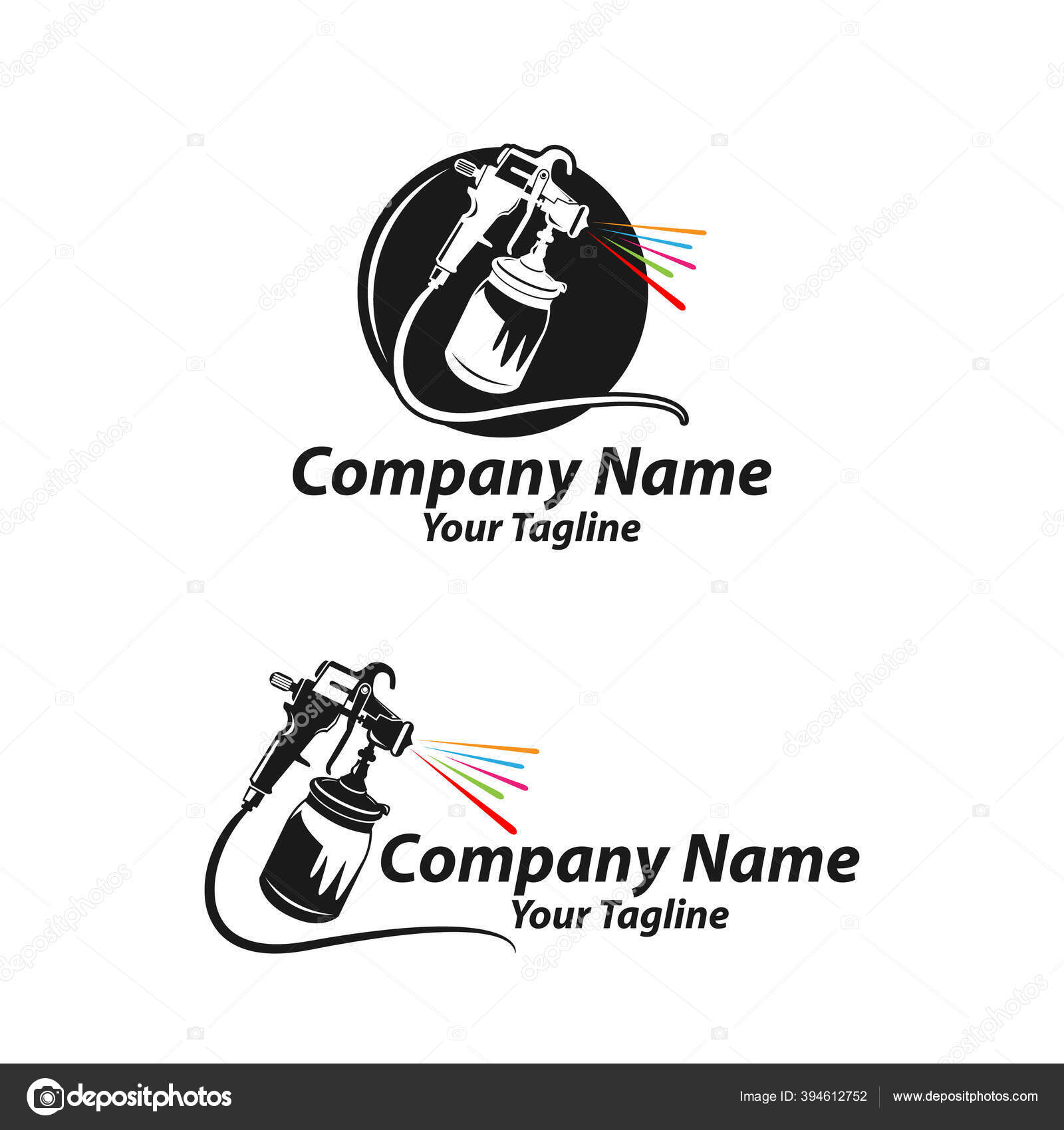 Paint Spray Gun Logo