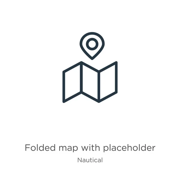 Folded map with placeholder icon Vector Art Stock Images | Depositphotos