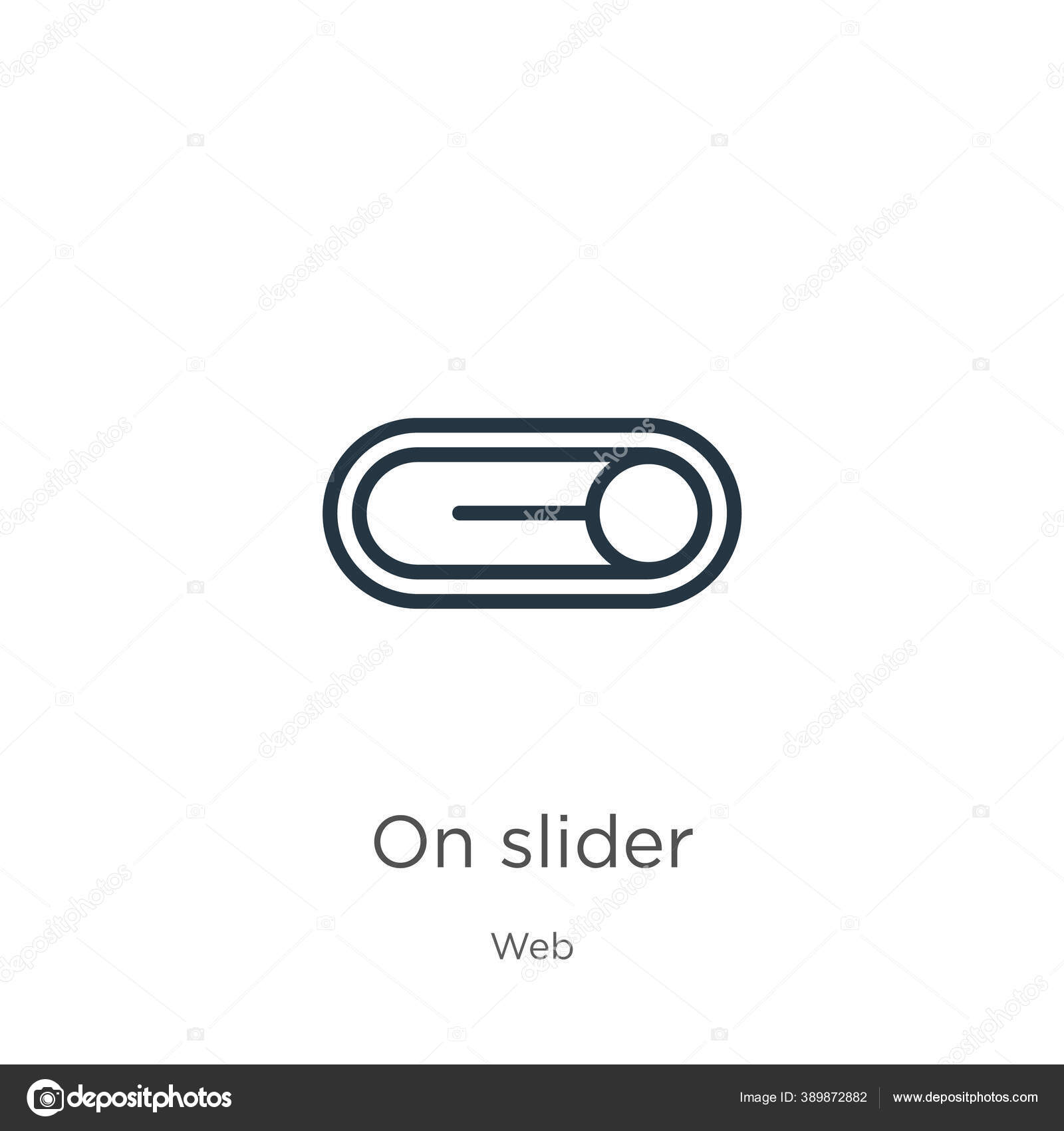 Slider Icon Thin Linear Slider Outline Icon Isolated White Background ...