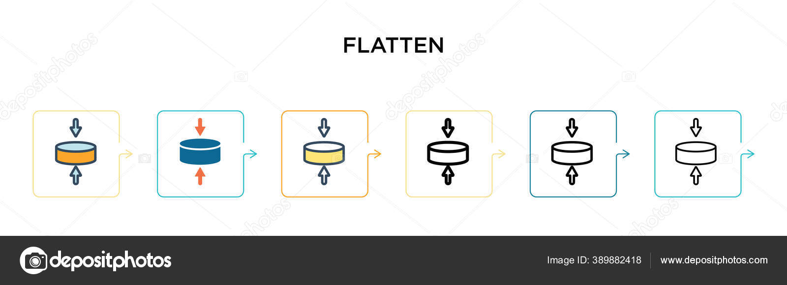 Flatten Vector Icon Different Modern Styles Black Two Colored Flatten ...