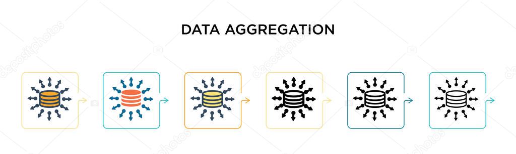 Data aggregation icon Vector Images, Royalty-free Data aggregation icon ...