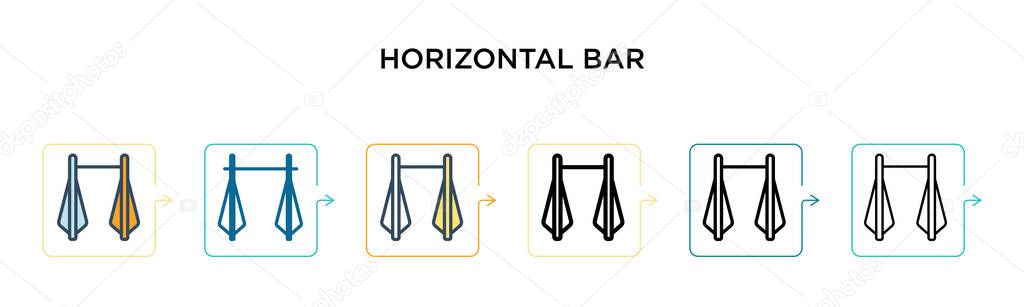 Icono de vector de barra horizontal en 6 estilos modernos diferentes ...
