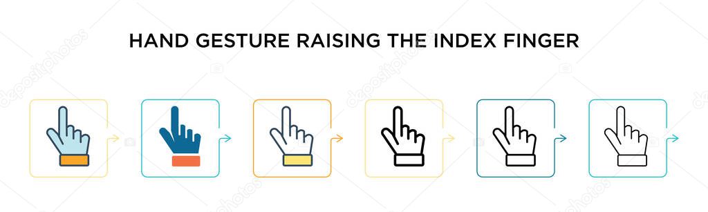 Hand gesture raising the index finger, Royalty-free Hand gesture ...