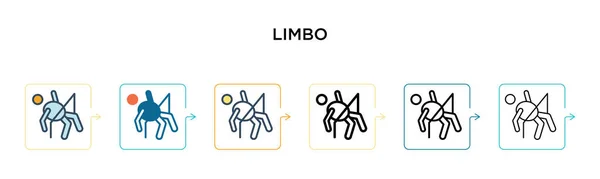 Icono de vector limbo en 6 estilos modernos diferentes. Negro, dos ...