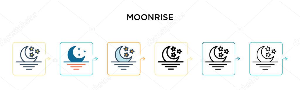 Moonrise Stock Vectors, Royalty Free Moonrise Illustrations ...