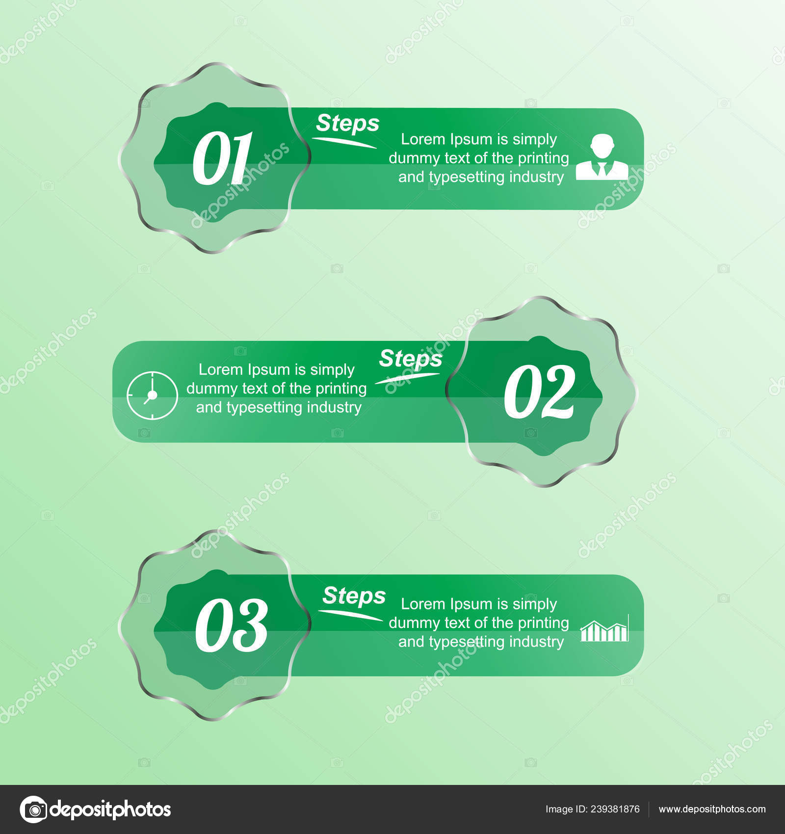 Infographics Green Text Icons Picture Infographics Green Color ...