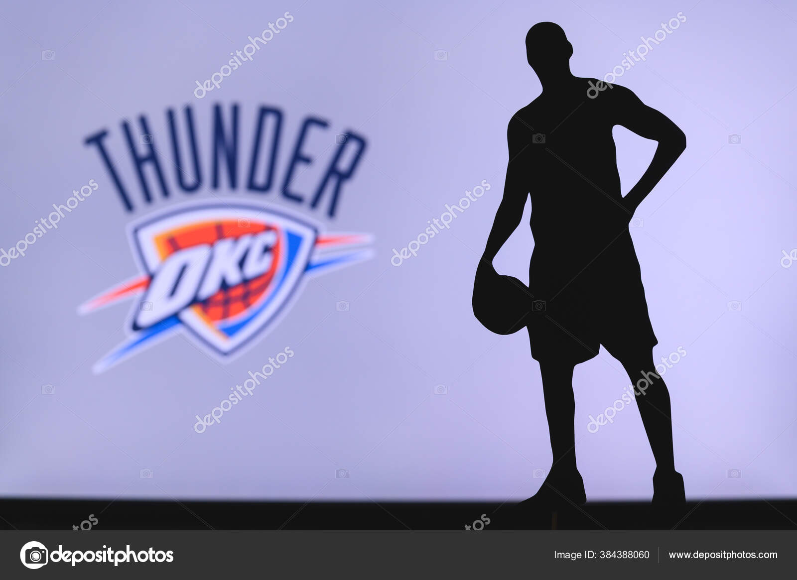 New York Usa Jun 2020 Oklahoma City Thunder Logo Professional — Stock ...