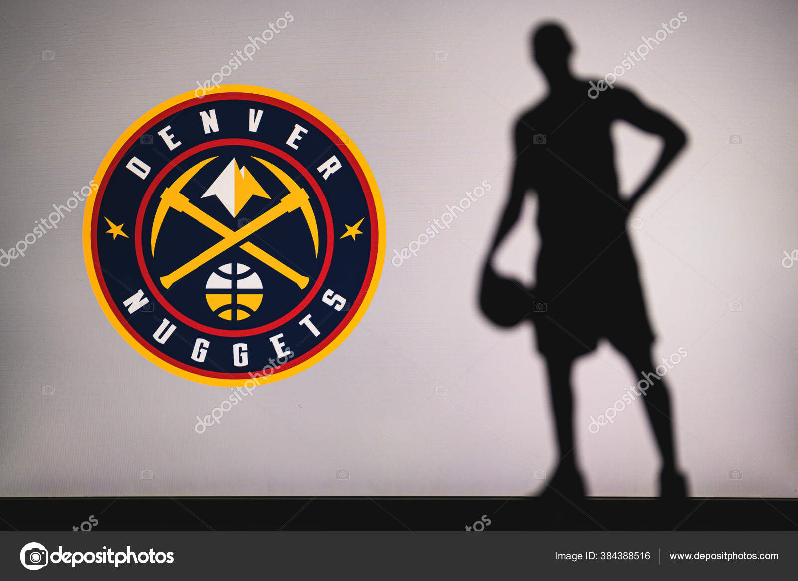 New York Usa Jun 2020 Denver Nuggets Logo Professional Basketball ...