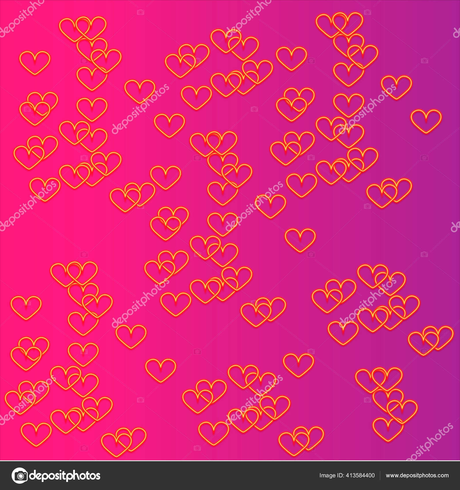 Bright heart. Neon sign. Retro neon heart sign on purple background ...