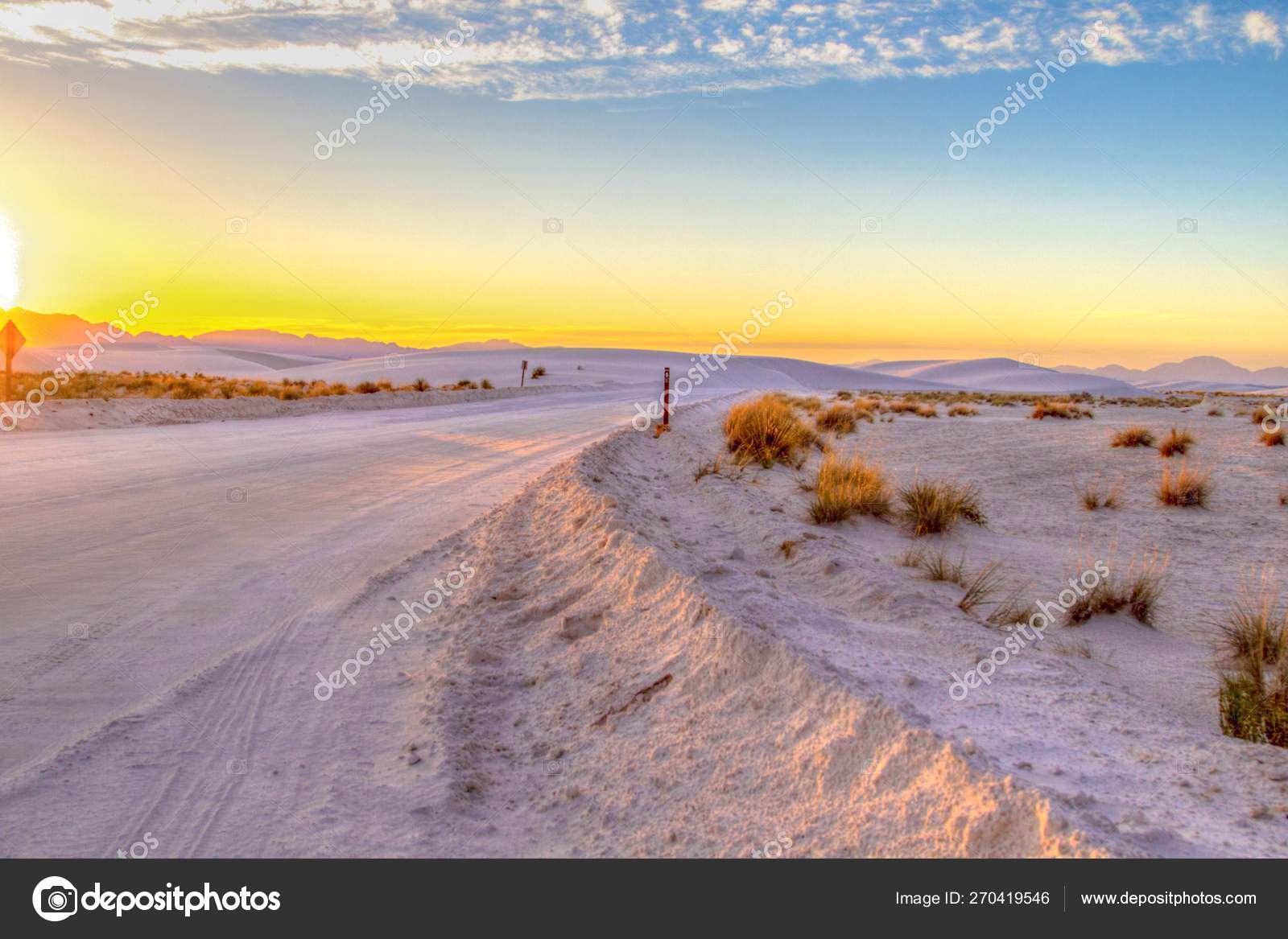 Desert Highway Sunset