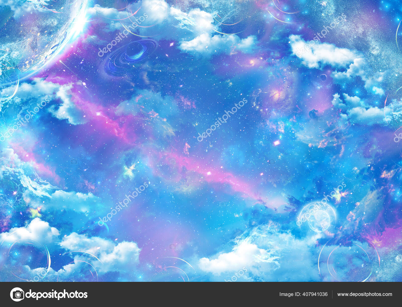 Beautiful Night Sky Star Fall Moon Earth Stock Photo by ©Cyrum 407941036