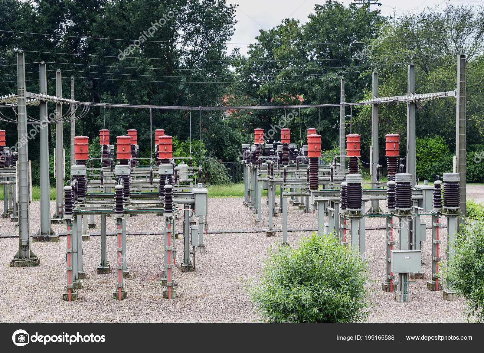 Electricity sub-station with switches ⬇ Stock Photo, Image by ...