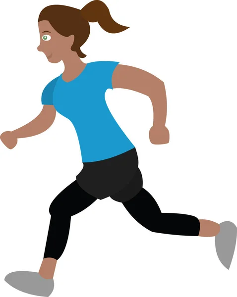 Girl Running Fast Clipart