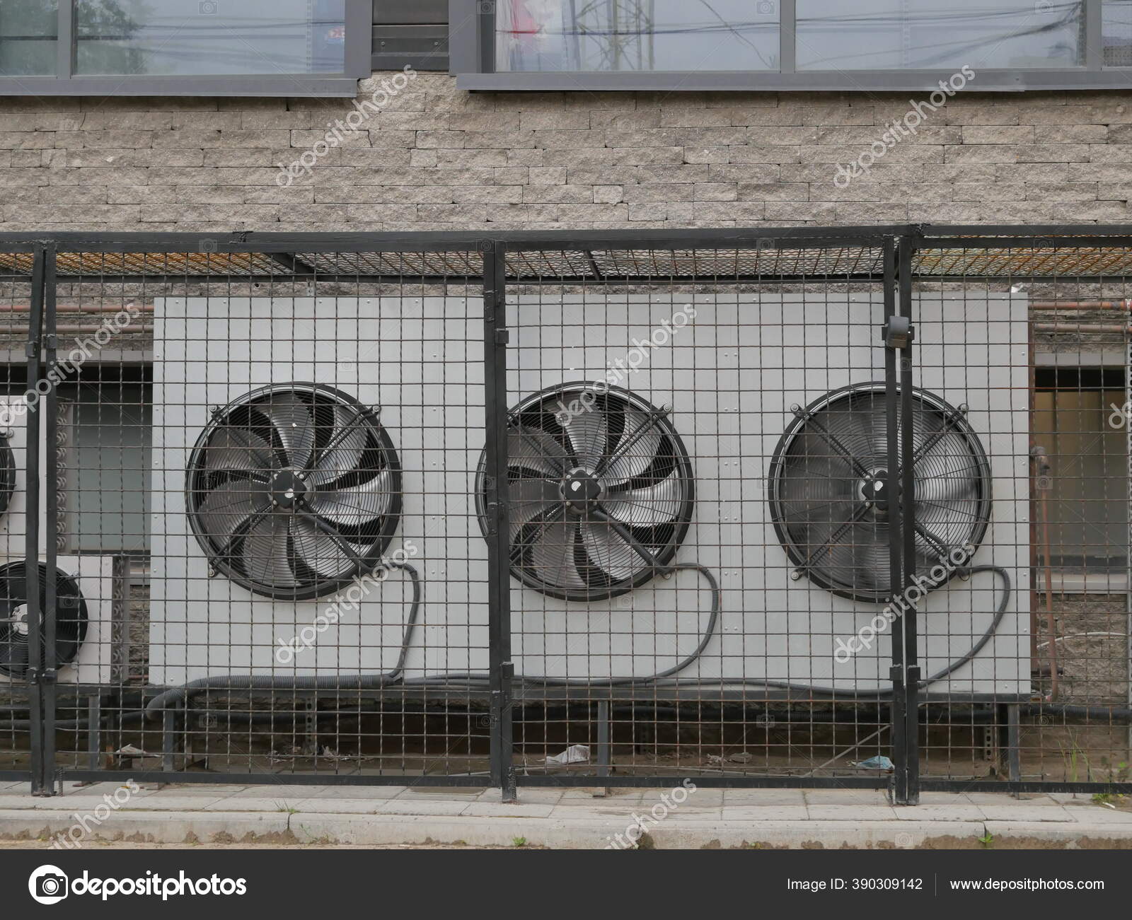 Air Conditioning Unit Air Conditioner Wall Old Metal Gate Detail ...