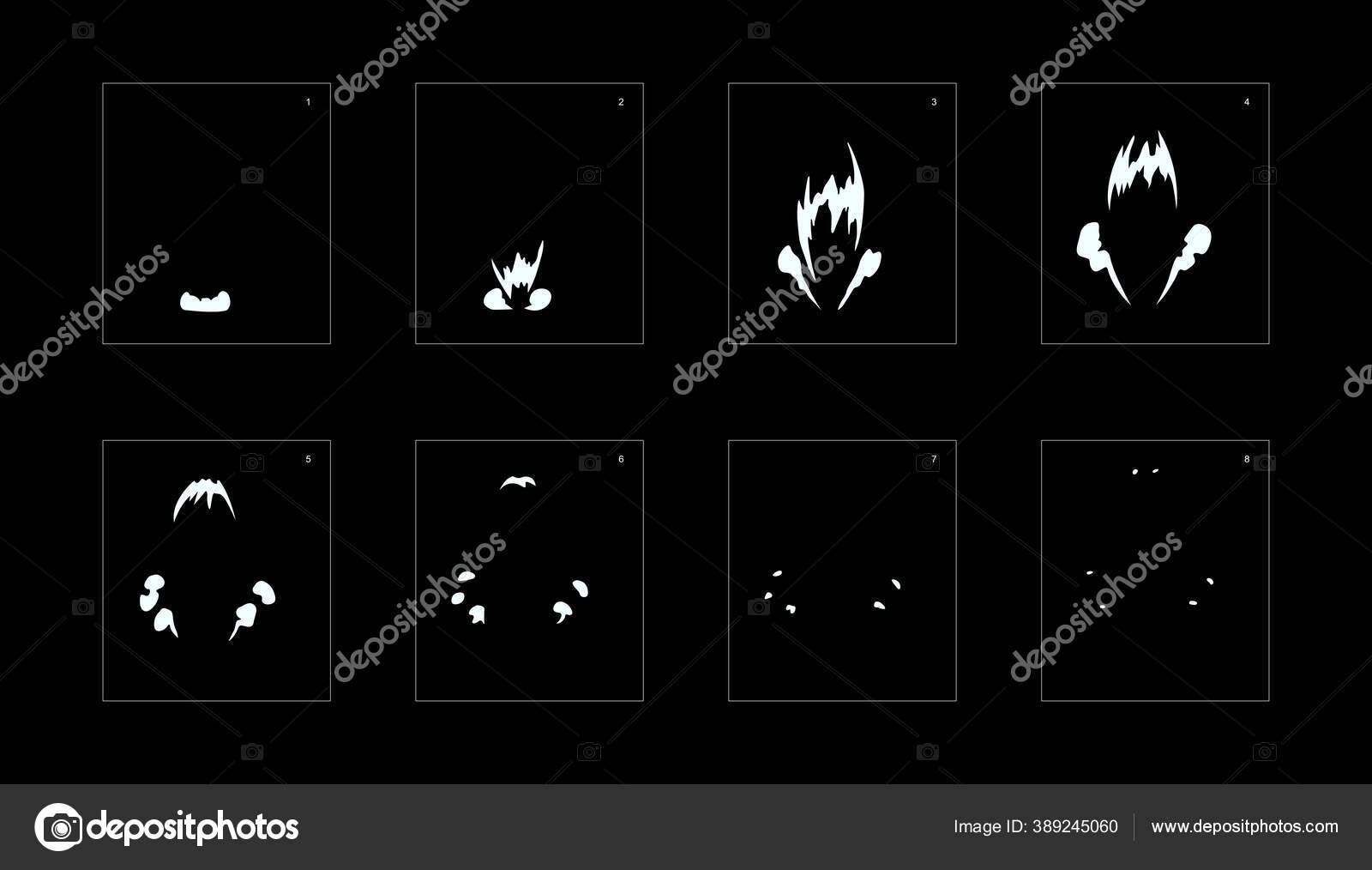 Explosão Efeito Fumaça Efeito Animação Explosão Folha Animação Sprite