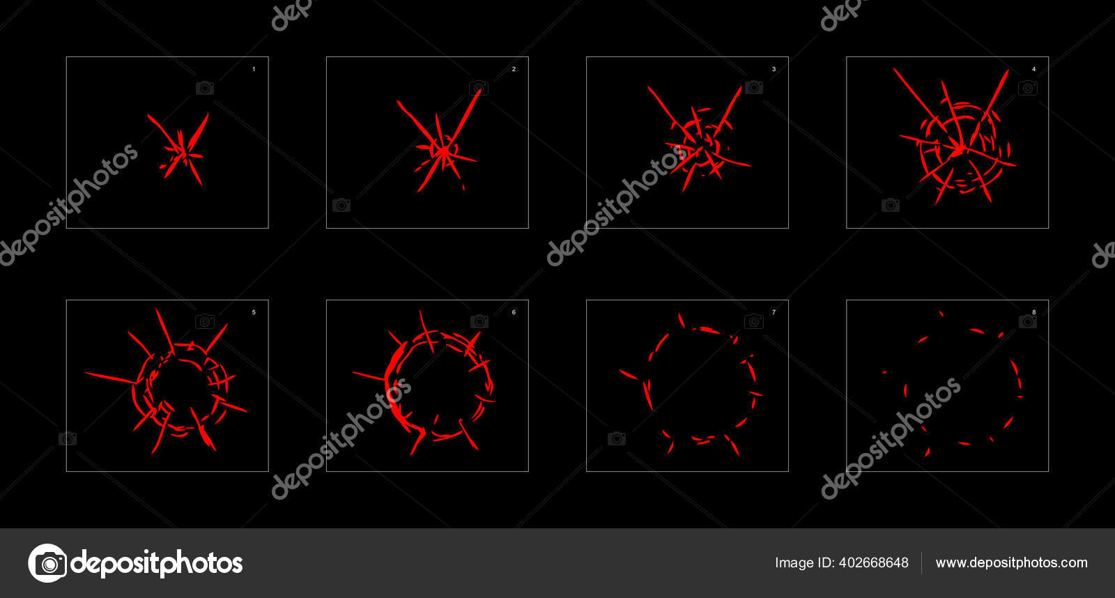 Bersinar Efek Api Efek Ledakan Animasi Animasi Sprite Untuk Permainan ...