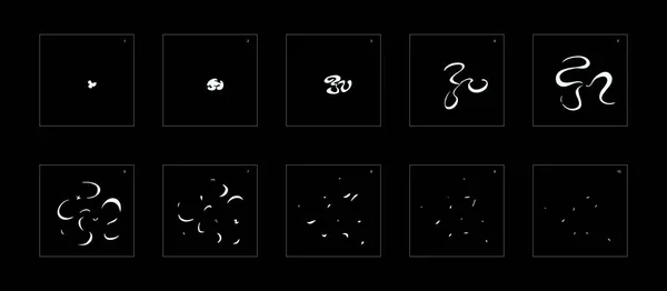 Efek Asap Asap Animasi Sprite Sheet Animasi Efek Asap Klasik Vektor ...