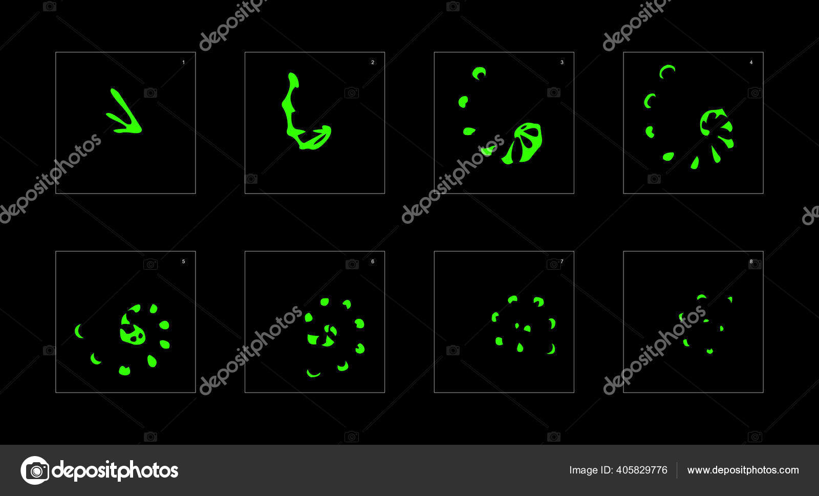 Skinnende Væskeeffekt Virkningen Væskeeksplosjon Animation Sprite Ark ...
