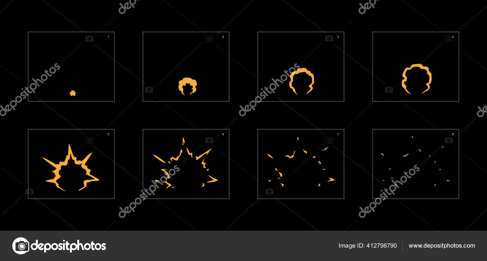 Efek Debu Bersinar Efek Ledakan Animasi Debu Animasi Sprite Sheet ...
