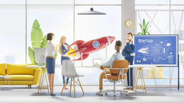 Startup cartoon Stock Photos, Royalty Free Startup cartoon Images ...