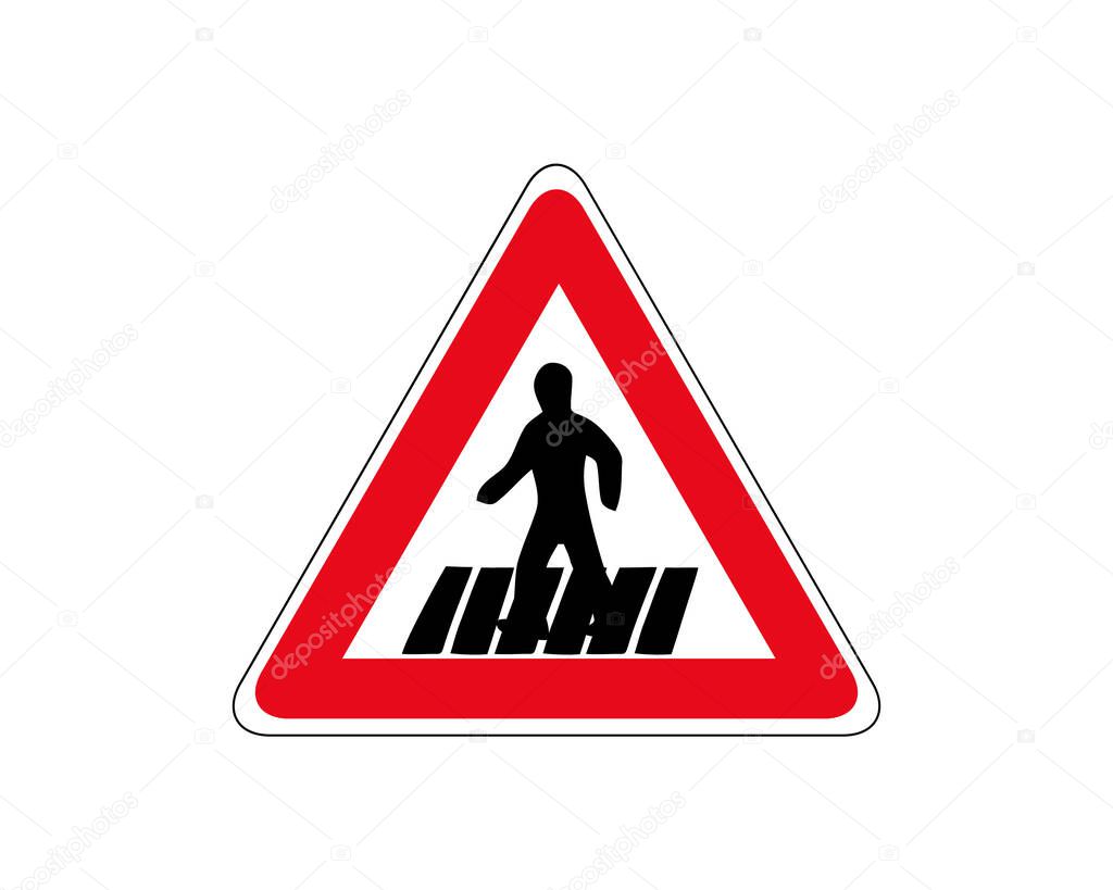 Señal de tráfico paso de cebra. Cruce peatonal - paso de peatones ...