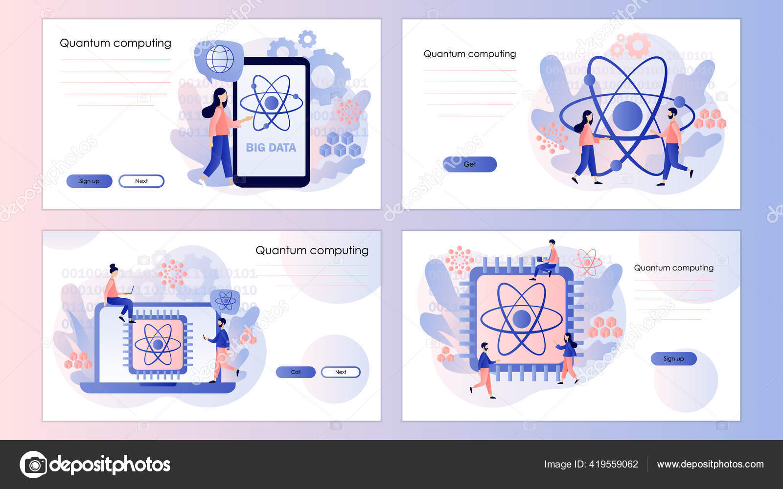 Quantum computing concept. Optical technology, photonics research ...