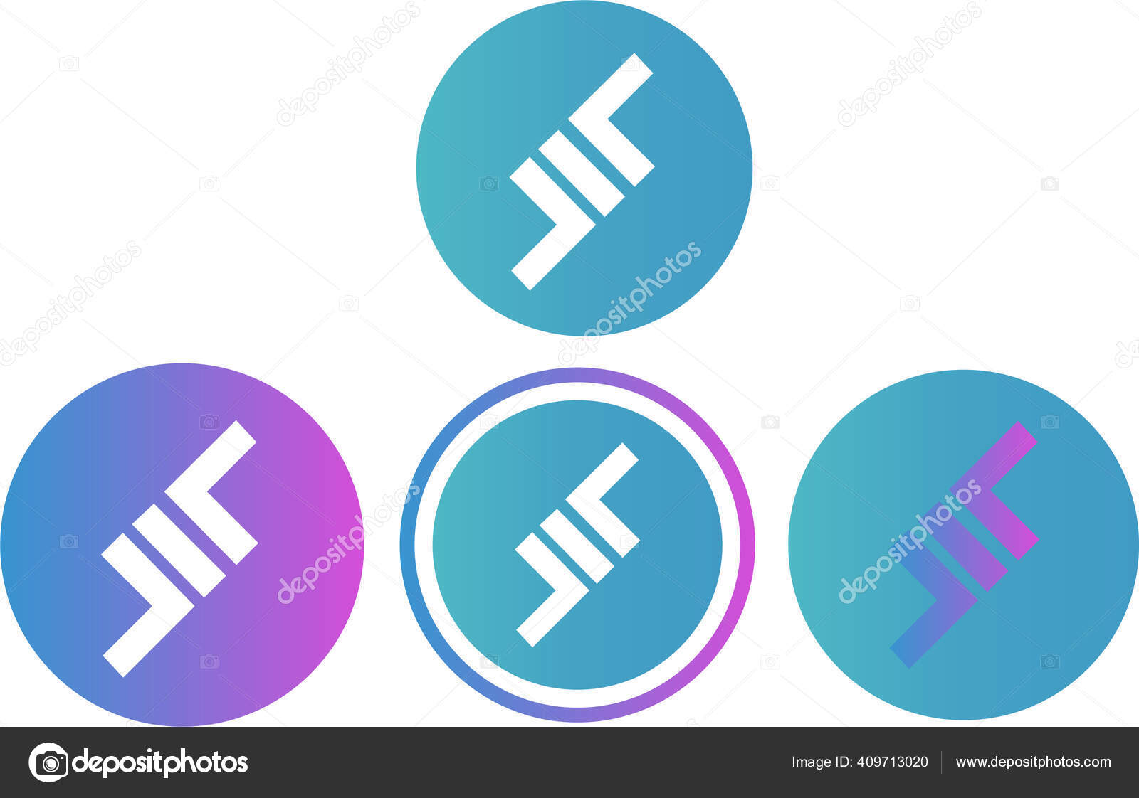 Aave Coin Cryptocurrency Vector Logo Set — Stock Photo ...