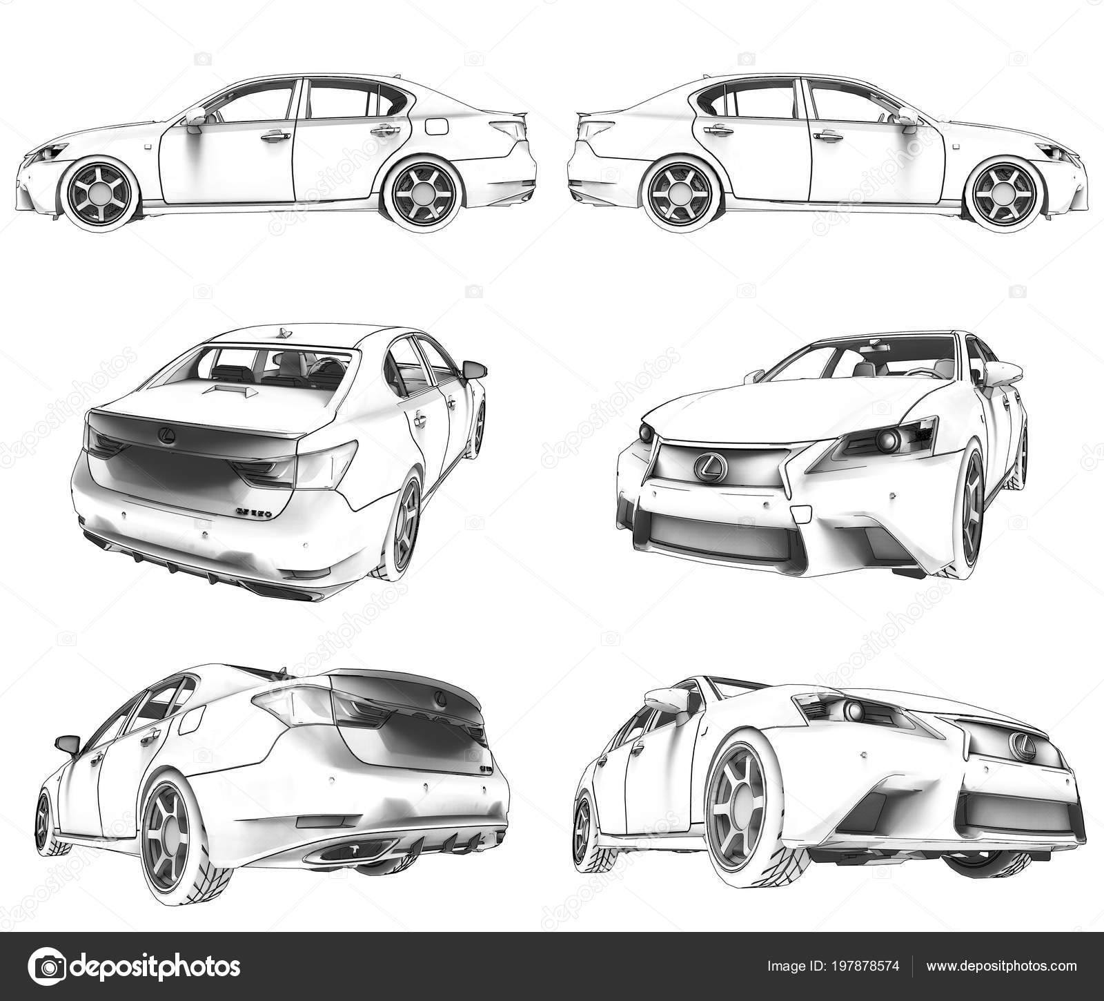 Set Model Lexus White Background Rendering — Stock Editorial Photo ...