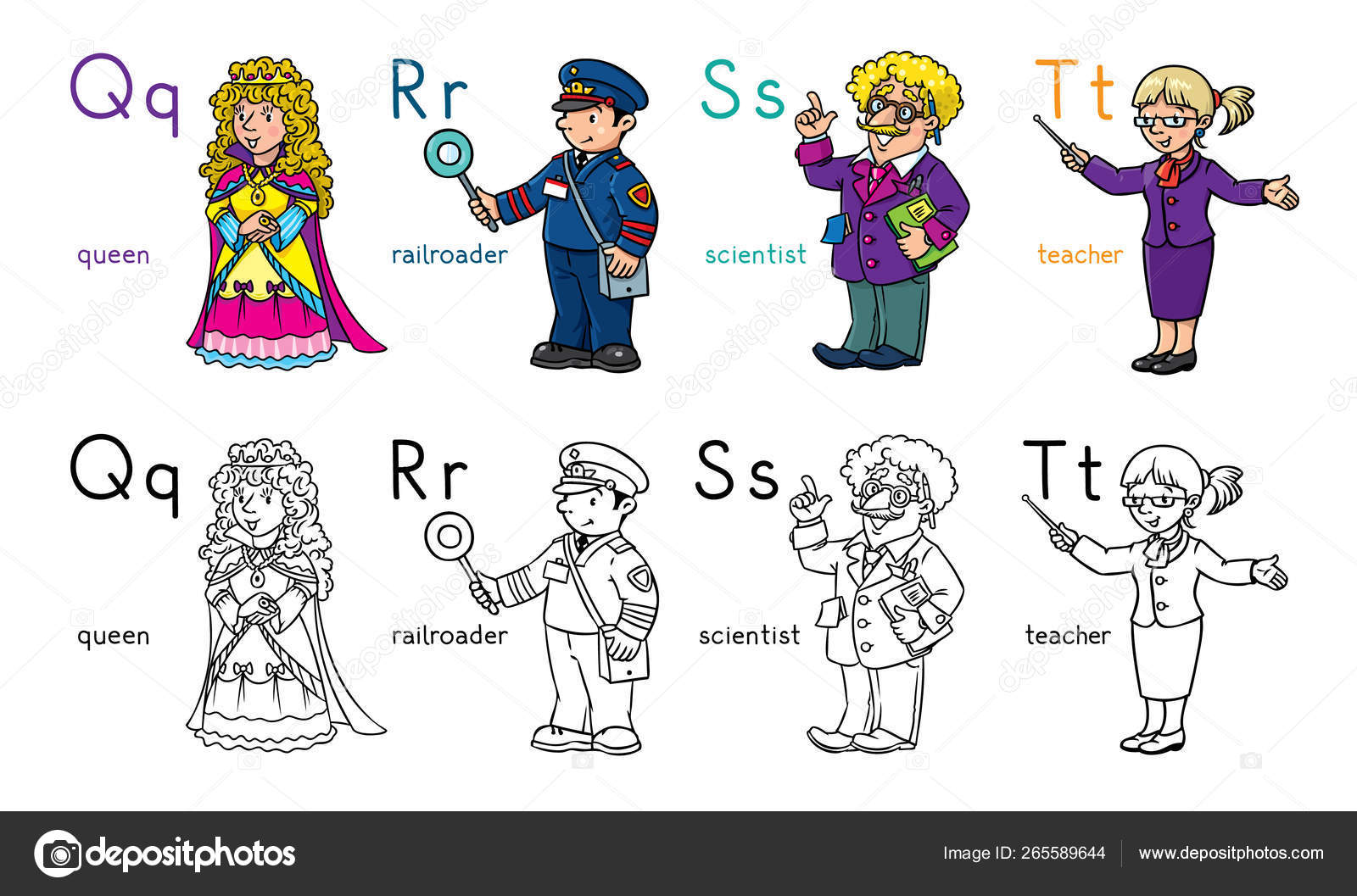 Alphabet Careers Coloring Pages
