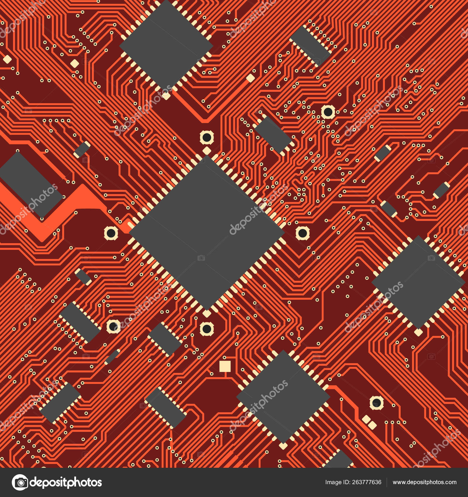 PCB wiring scheme Stock Vector by ©eugenezando 263777636