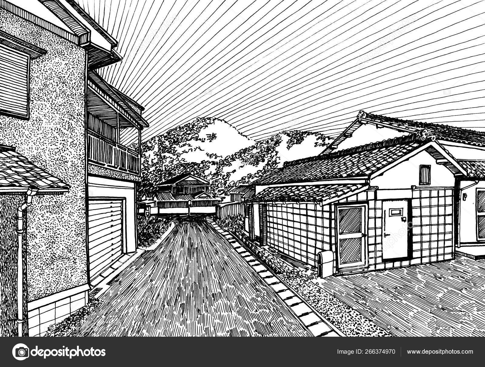 Street Side View Drawing