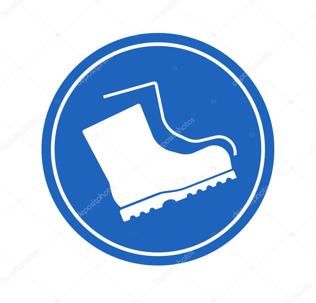 Señal Seguridad Azul Sobre Fondo Blanco Stock Vector by ©selim123 382814600