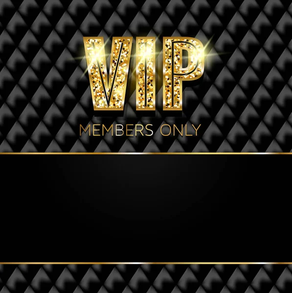 Card Vip Golden Glitter Lettering Members Only Black Grey Checkered ...