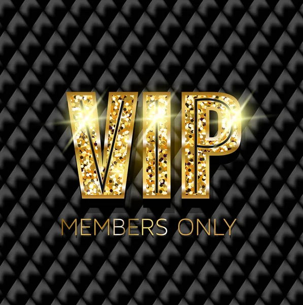 Card Vip Golden Glitter Lettering Members Only Black Grey Checkered ...