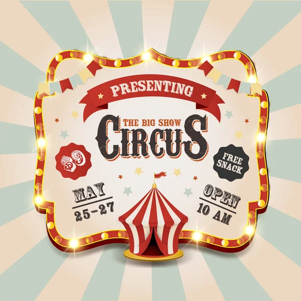 Circus banner with lamps Stock Vector by ©ElenaBaryshkina 217403270