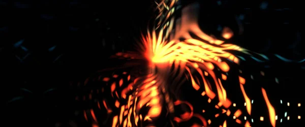 Light particle trails. Light explosion star with glowing particles and ...