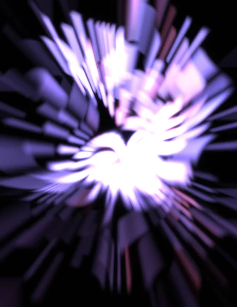 Light particle trails. Light explosion star with glowing particles and ...