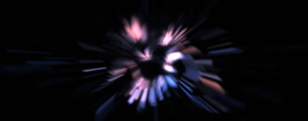 Light particle trails. Light explosion star with glowing particles and ...