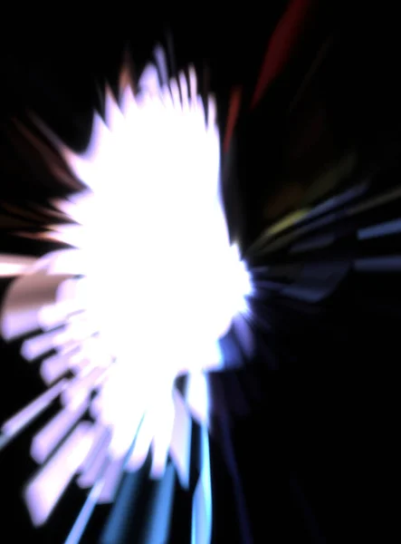 Light particle trails. Light explosion star with glowing particles and ...