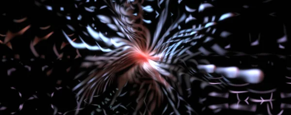 Light particle trails. Light explosion star with glowing particles and ...