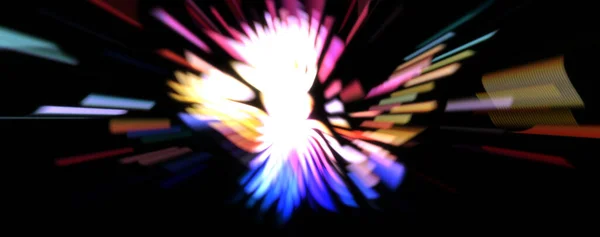 Light particle trails. Light explosion star with glowing particles and ...