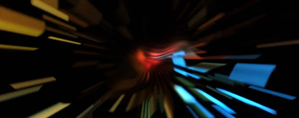 Light particle trails. Light explosion star with glowing particles and ...