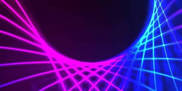 Neon colorful abstract design of light waves. Digital background with ...