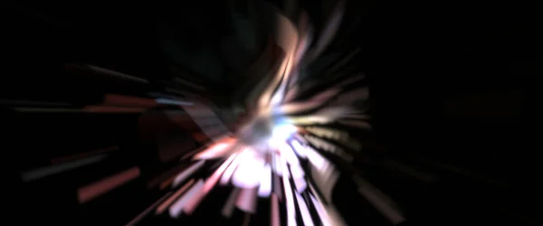 Light particle trails. Light explosion star with glowing particles and ...