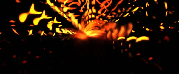 Light particle trails. Light explosion star with glowing particles and ...