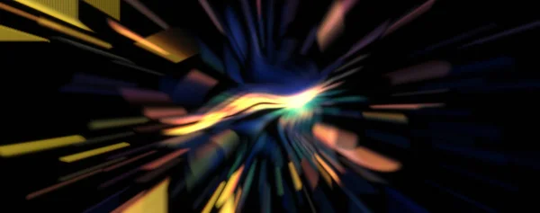 Light particle trails. Light explosion star with glowing particles and ...