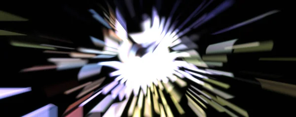 Light particle trails. Light explosion star with glowing particles and ...