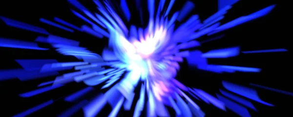 Light particle trails. Light explosion star with glowing particles and ...