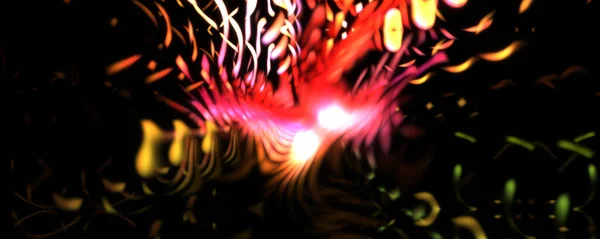 Light particle trails. Light explosion star with glowing particles and ...